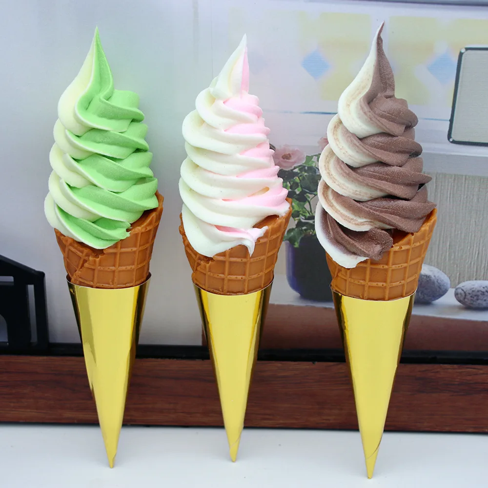 Simulated-DIY-Plastic-Fake-Ice-Cream-Cone-Model-Lifelike-Safe ...