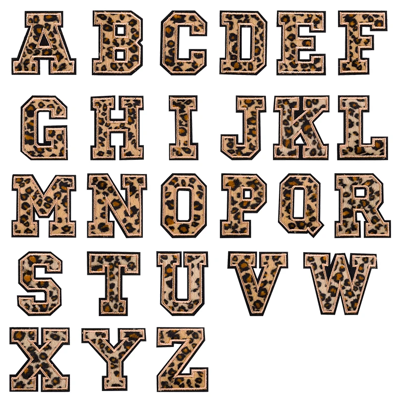 Animal Print Letters Printable Leopard Print Iron On Die Cut Fabric