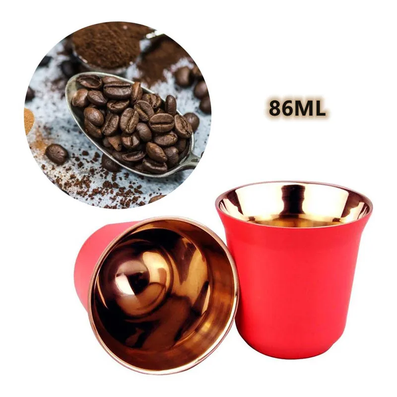 Coffee Mini Cup 304 Stainless Steel Portable 86ML Coffee Powder Coffee ...