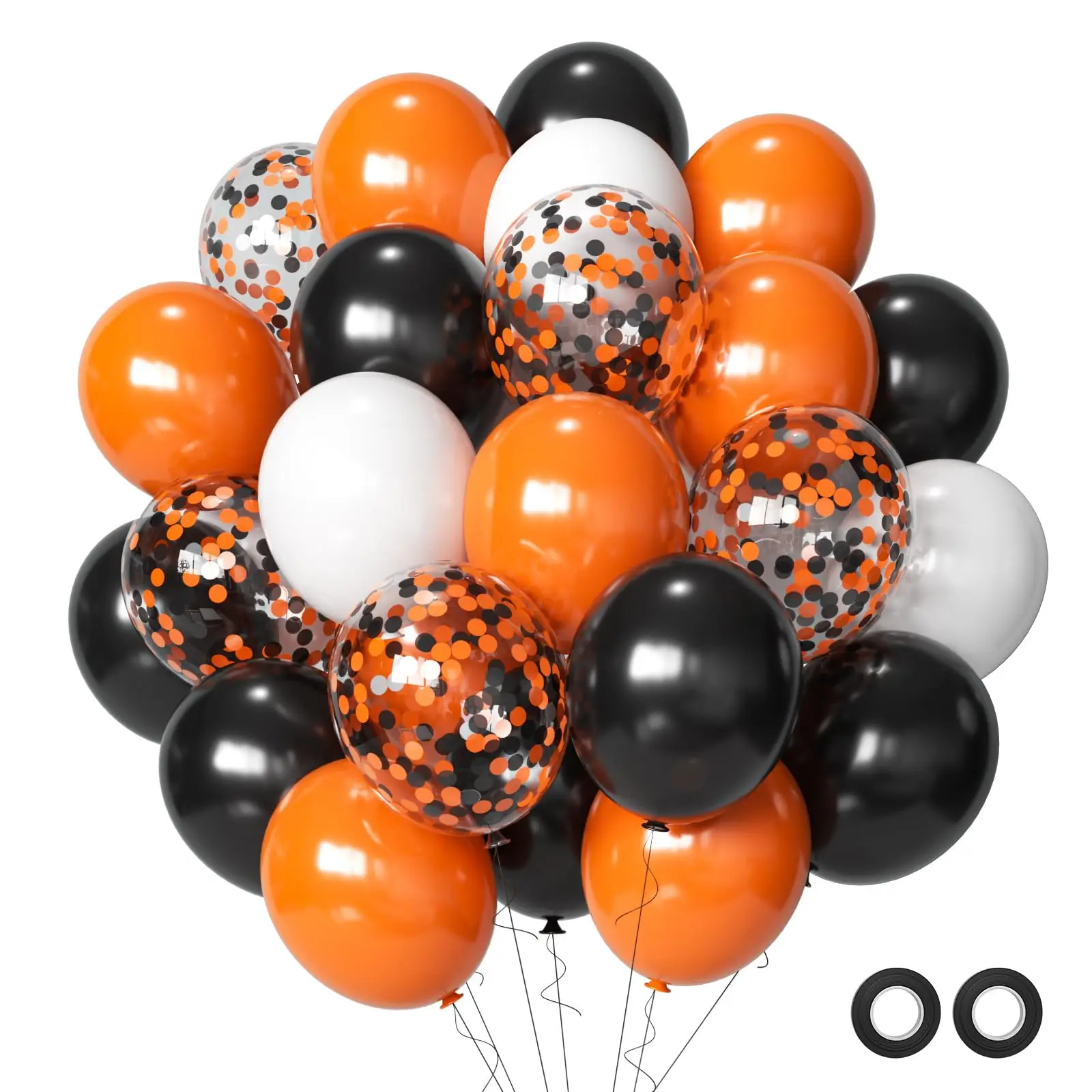 Halloween-Balloons-Black-Orange-Ballon-Set-50Pcs-12inch-Confetti-Globos ...