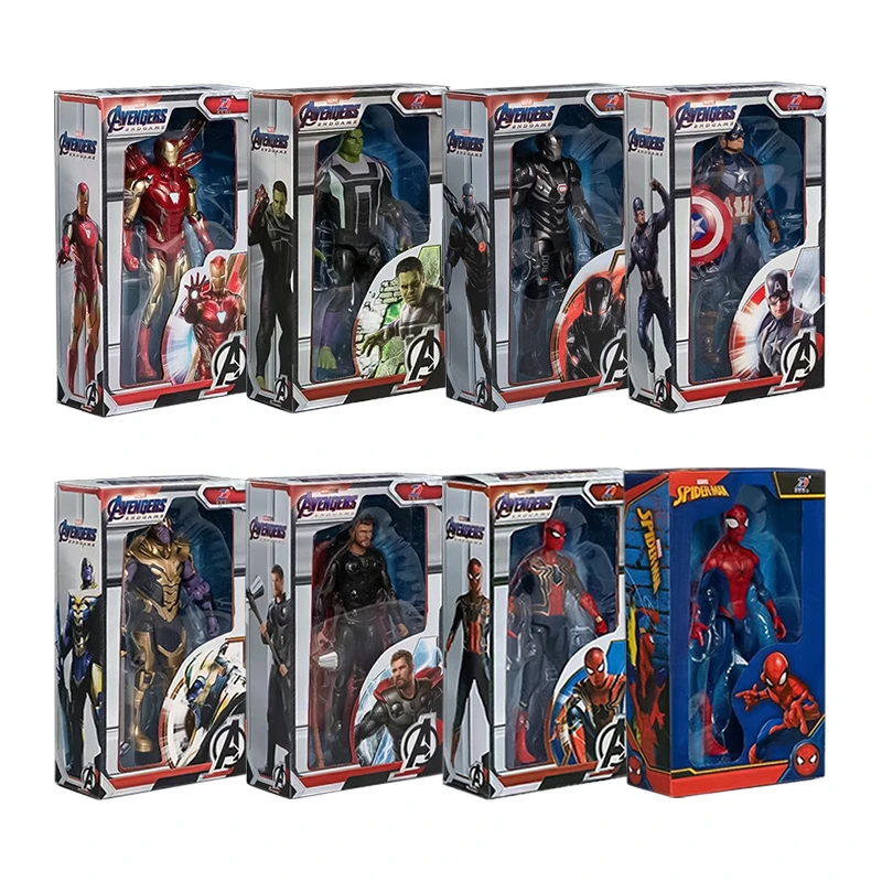 Marvel Anime Avengers Joints Movable Doll Thor Spider Man Iron Man ...