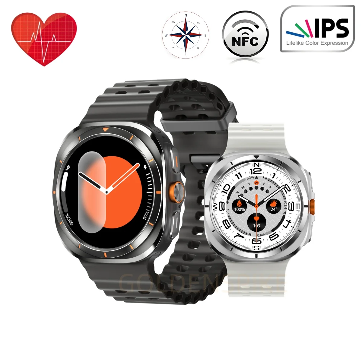 W7-smart-watch-ultra-1-46-IPS-IP68-waterproof-health-monitor-compass ...