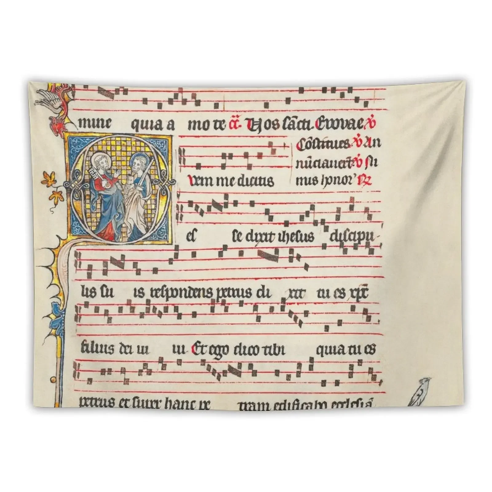 Antiphonary-Medieval-Musical-Manuscript-Tapestry-Aesthetic-Room ...