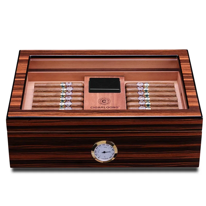 cigar box mellow cedar wood moisturizing box piano paint large capacity ...