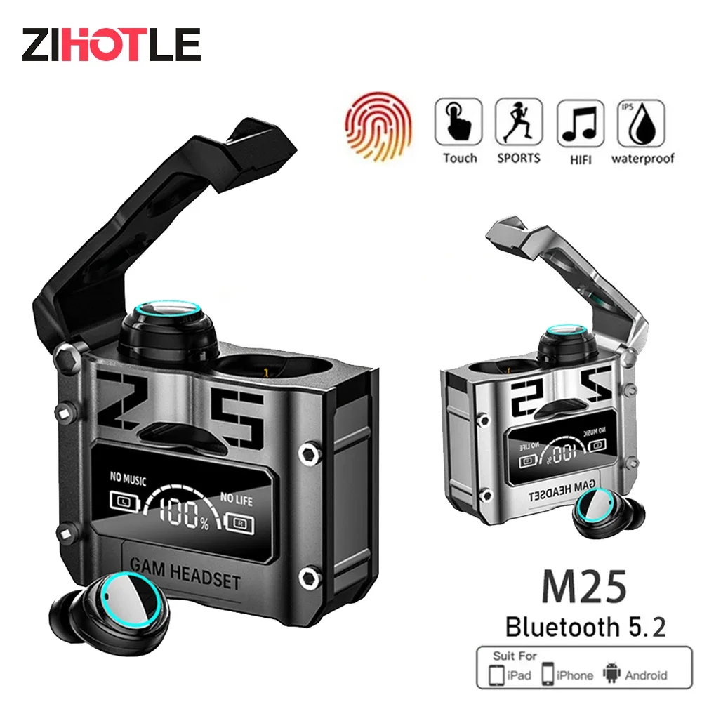 M25-TWS-Wireless-Headphones-Earphones-Bluetooth-Touch-Control-Noise ...