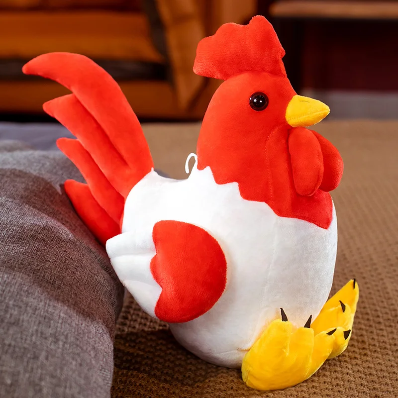 Realistic Rooster Chicken Plush Toys Stuffed Animal Plush Doll Kawaii ...