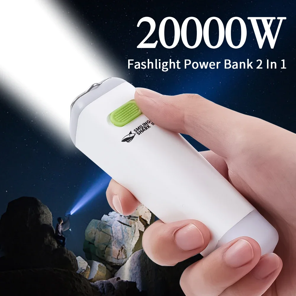 Powerful-Mini-LED-Flashlight-Power-Bank-2-In-1-Waterproof-Ultra-Bright ...