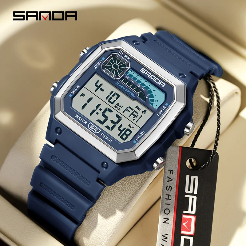 Sanda-rel-gio-eletr-nico-masculino-multifun-es-prova-d-gua-com ...