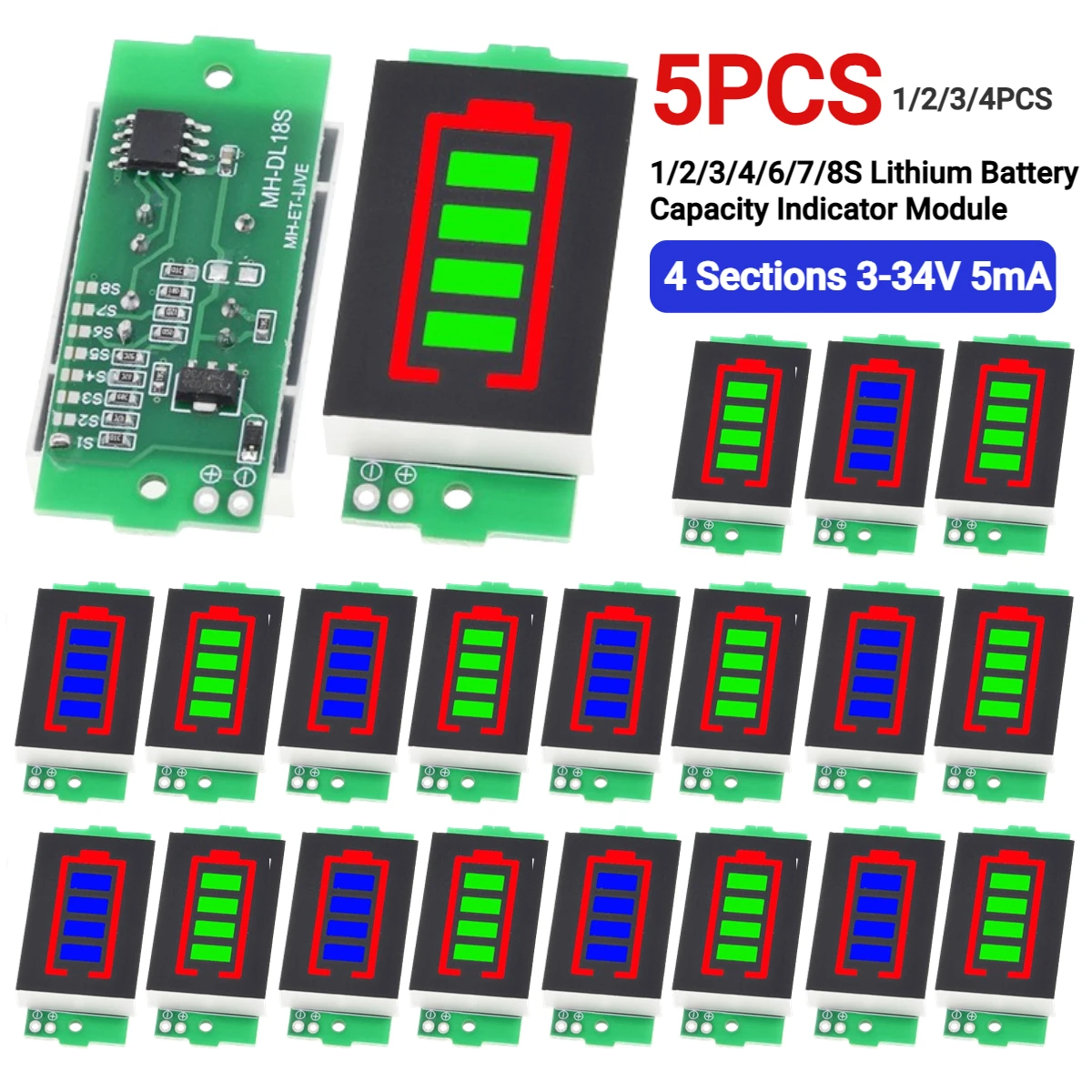 1-5PCS-1-2-3-4-6-7-8S-Lithium-Battery-Capacity-Indicator-Module-4 ...
