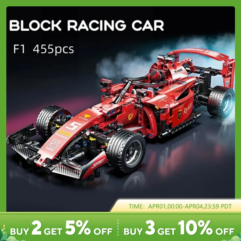455PCS-F1-RC-Race-Cars-Sets-MOC-Remote-Building-Blocks-Control-Car ...