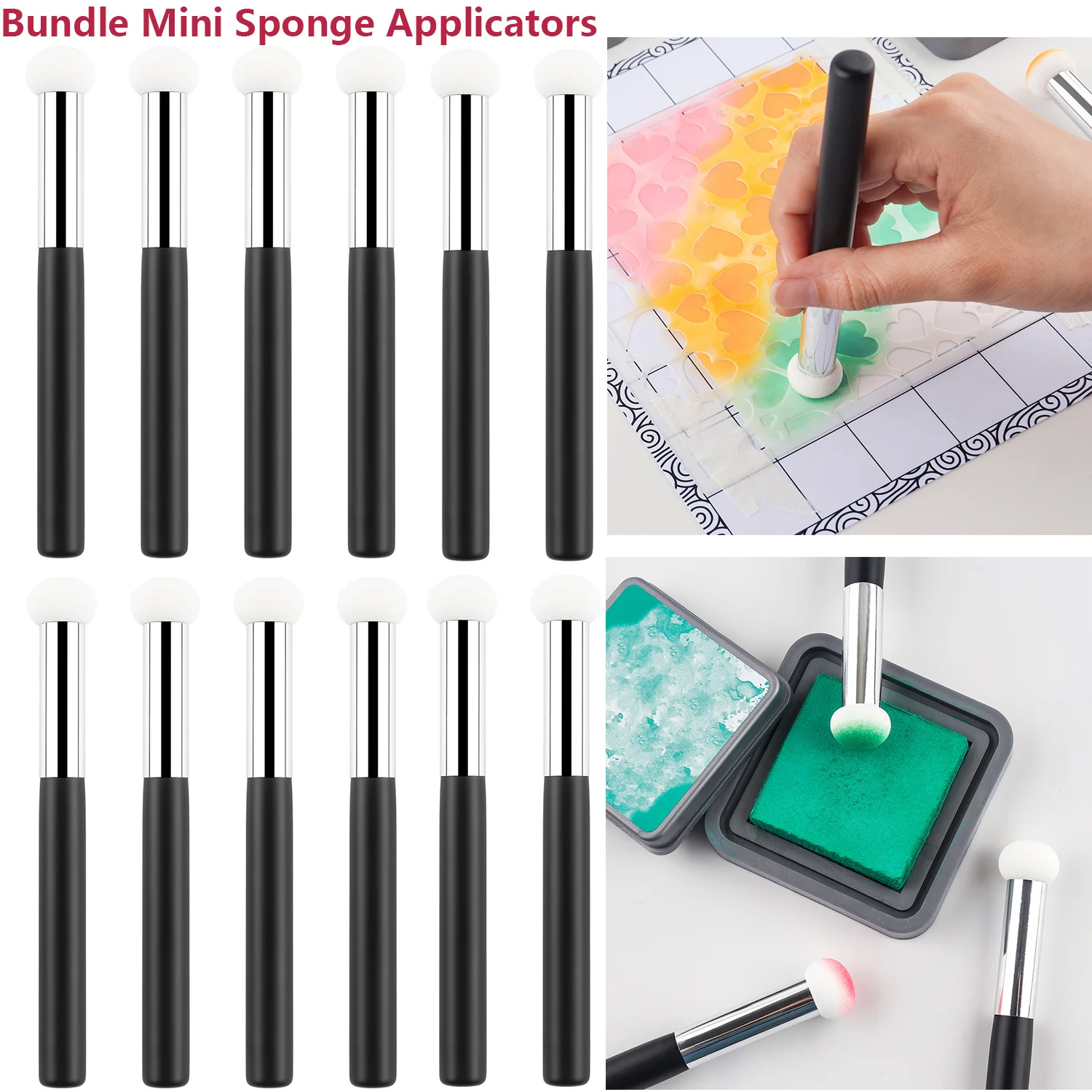 8-24pcs-Bundle-Mini-Splash-Sponge-Applicators-For-Scrapbook-Paper-Craft ...