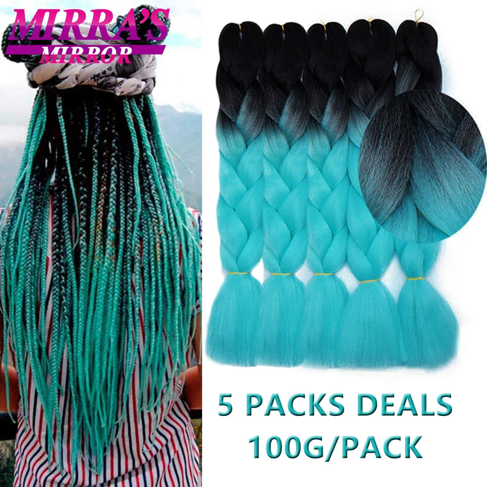 Jumbo-Braiding-Hair-Extension-5pcs-Lot-Crochet-Braids-Hair-Cyan-Blue ...