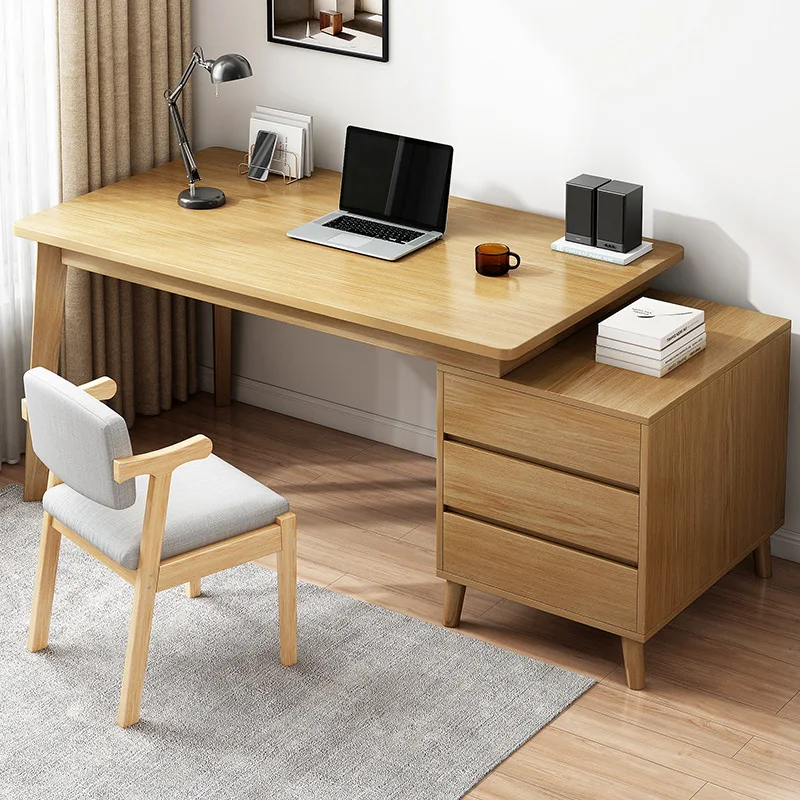 Modern Wood Desk With Drawers