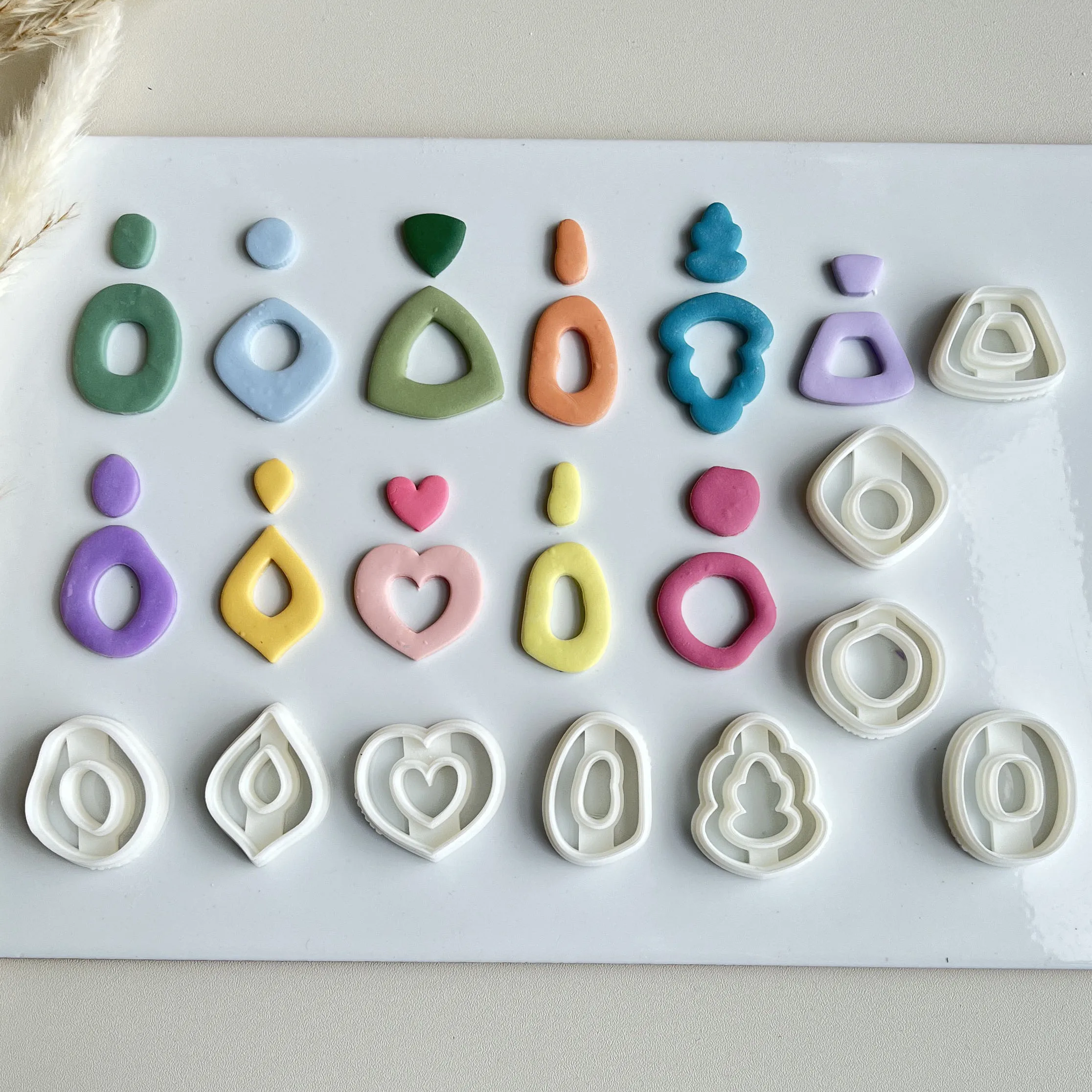 Yumu-ak-mlek-polimer-kil-kesiciler-geometrik-ekil-kal-plar-DIY-INS ...