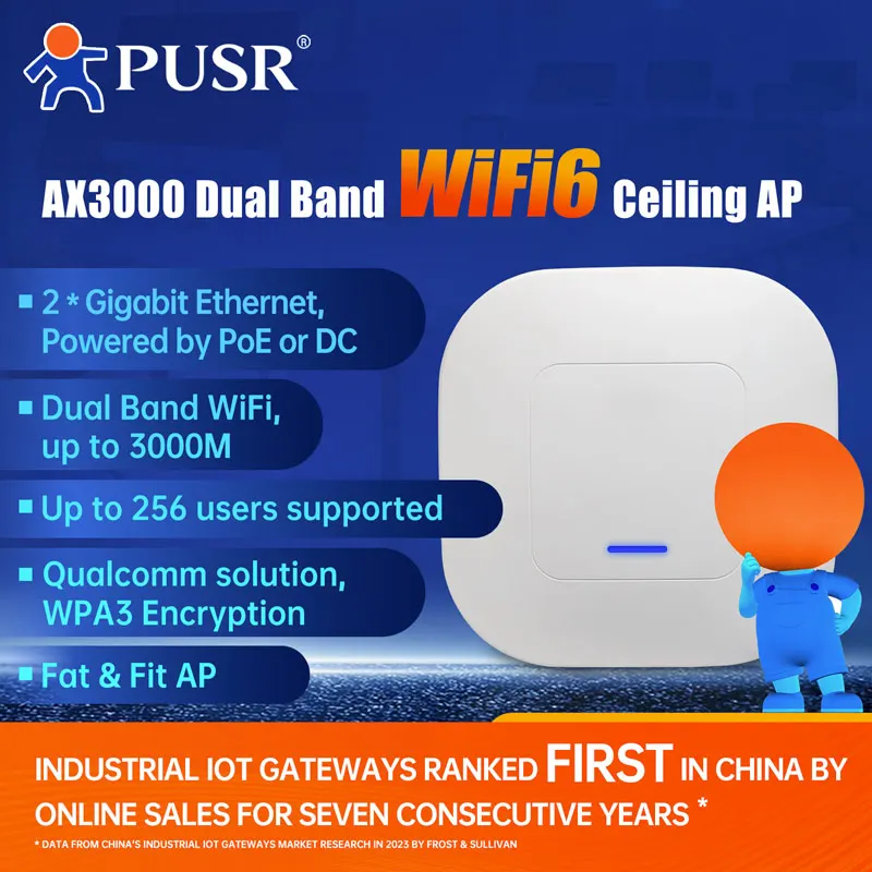 PUSR-WiFi6-Ceiling-AP-Dual-Band-Wireless-Access-Point-AX3000-Support ...