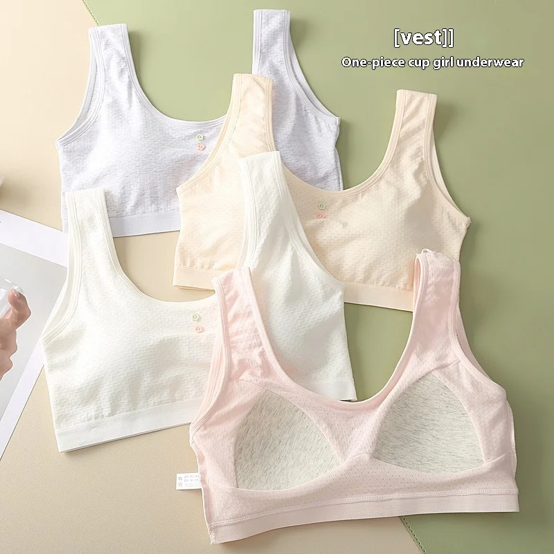 Summer-New-Cotton-Girls-Puberty-Student-Bra-Children-Development-Anti ...