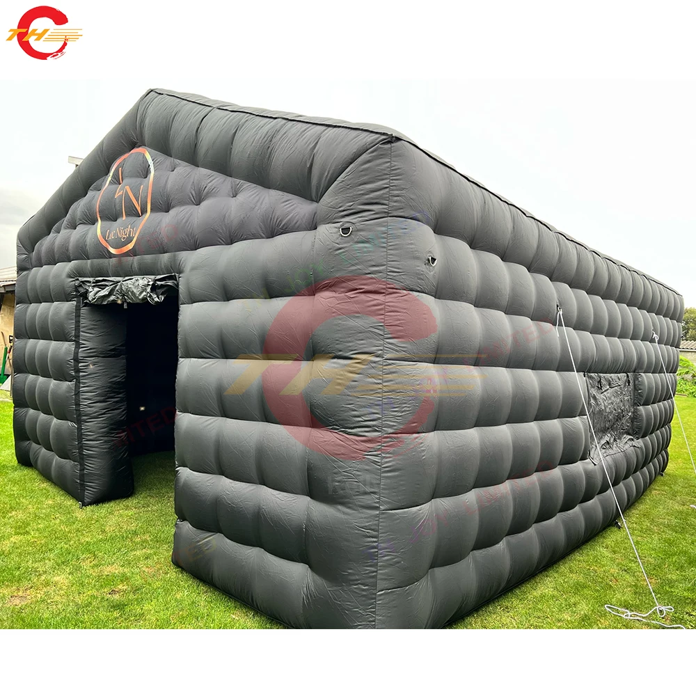 8x6m-Black-Inflatable-Nightclub-Tent-with-Disco-Light-N-Fog-Machine ...