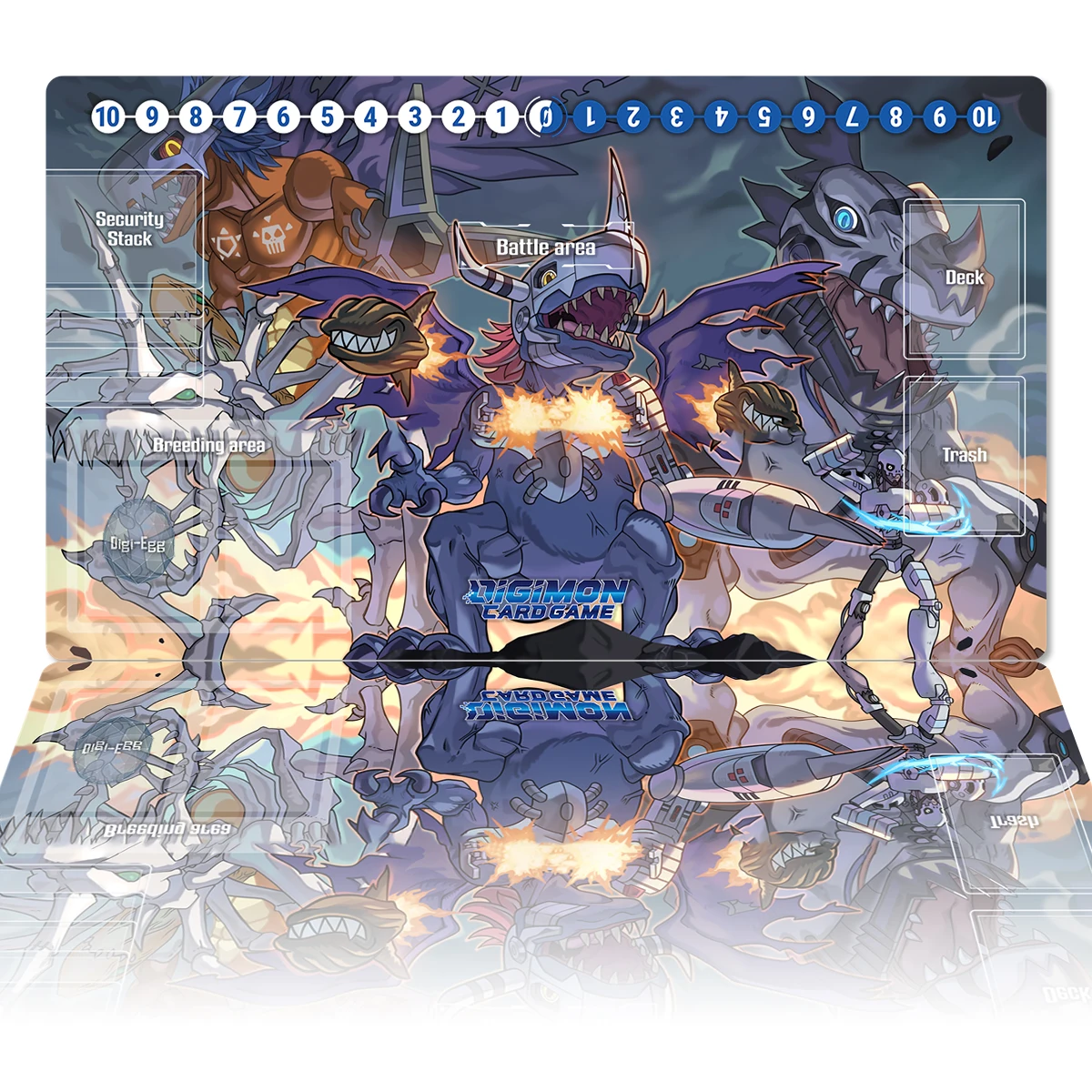 Digimon Playmat Skull Greymon Metal Greymon DTCG CCG alfombrilla de ...