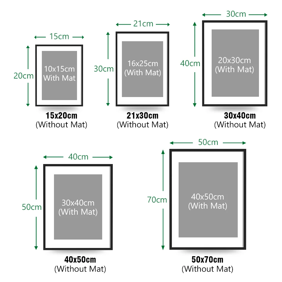 Standard Poster Frame Sizes List