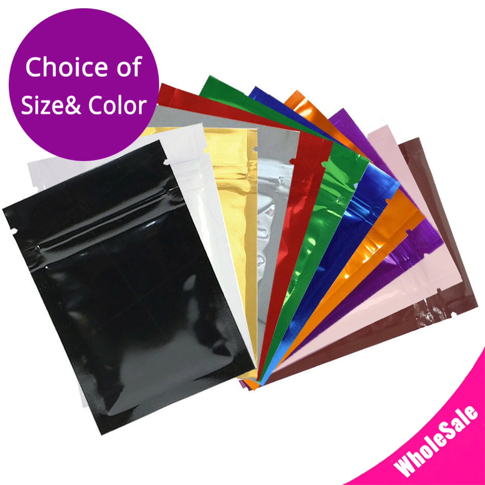 Aluminum-Foil-Zip-Lock-Organizer-Bags-Glossy-Colors-Gift-Packing-Bag ...