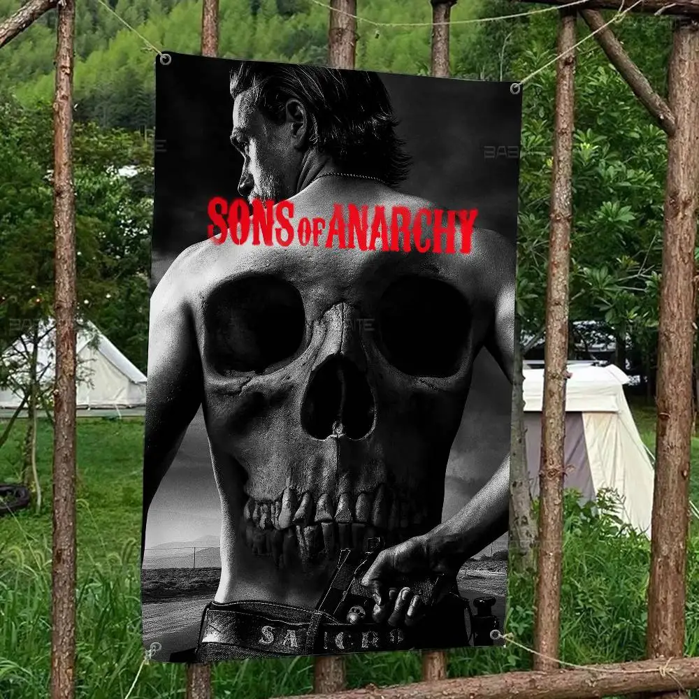 Tv Sons Of A-anarchy Anime Banner Art Printing Japanese Wall Flag Anime ...
