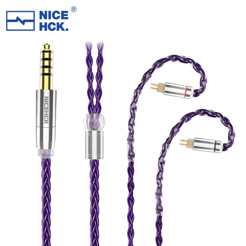 NiceHCK PurpleSE Imported 8 Strands FURUKAWA Copper Earphone Replace ...