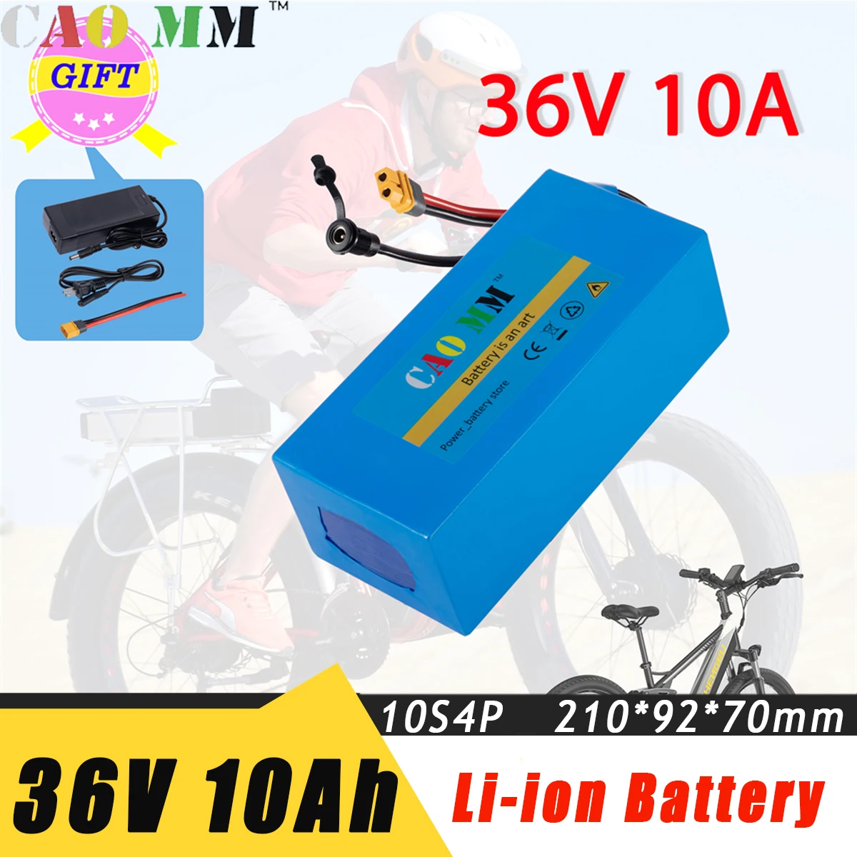 CaoMM-36V-10Ah-Batteries-Pack-with-30A-BMS-Tesla-18650-Cell-Lithium-Li ...