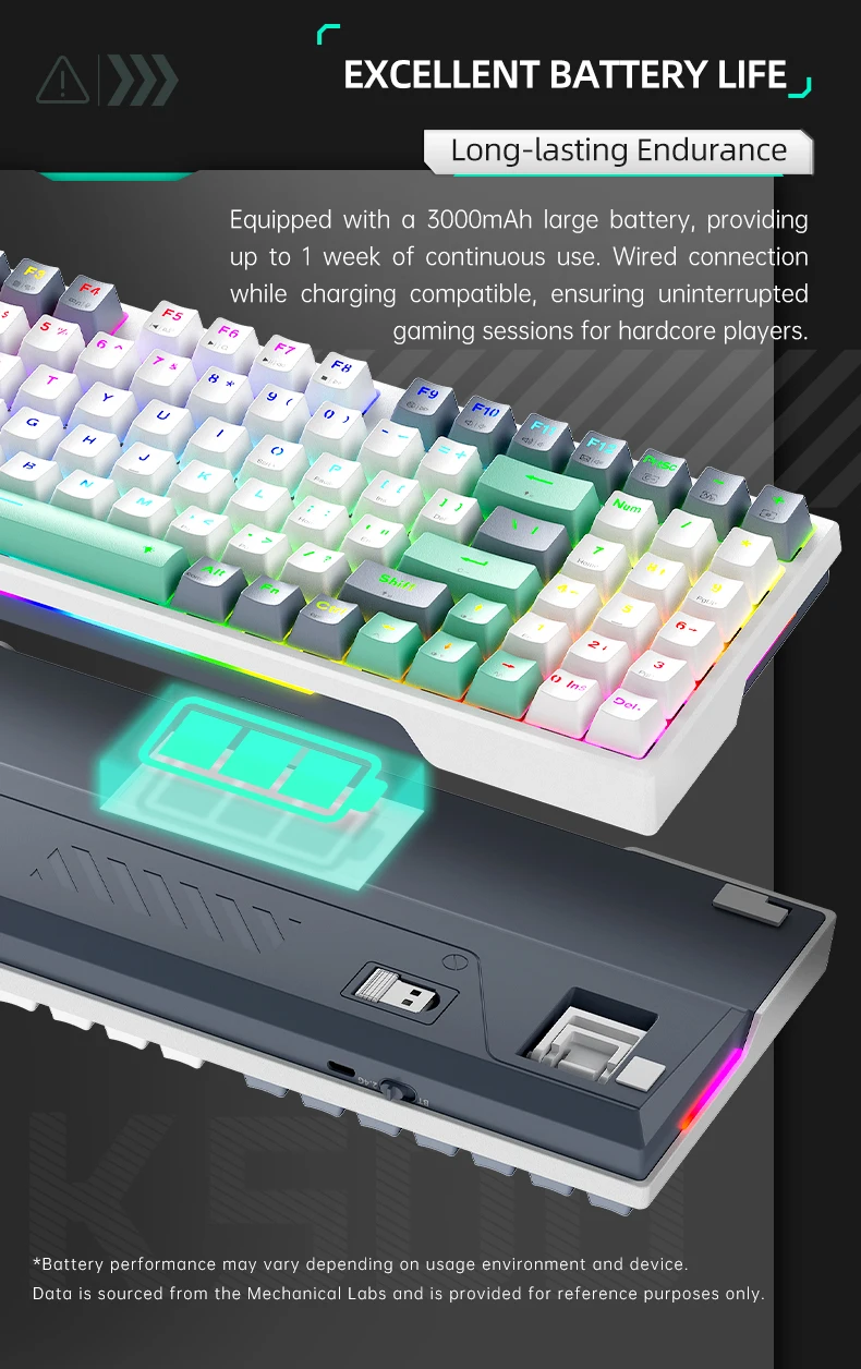 Machneike K500 Pro Gasket Mounted Hot-swap Wireless Mechanical Keyboard ...