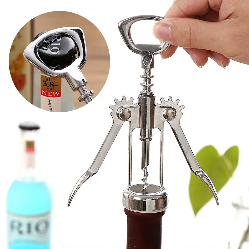 Stainless-Steel-Butterfly-Corkscrew-Red-Wine-Two-prong-Puller-Wing-Type ...