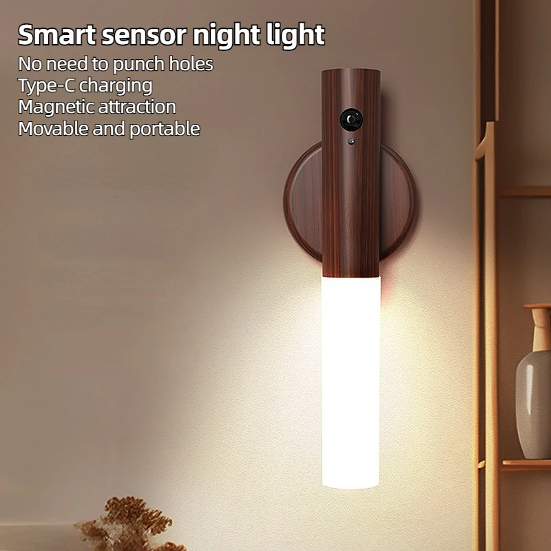 Night Light Motion Sensor Light Dimmable USB Rechargeable Portable ...