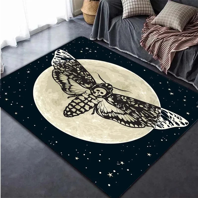 Death-Moth-Area-Rug-Gothic-Death-Skull-Carpet-Bohemian-Decorative ...