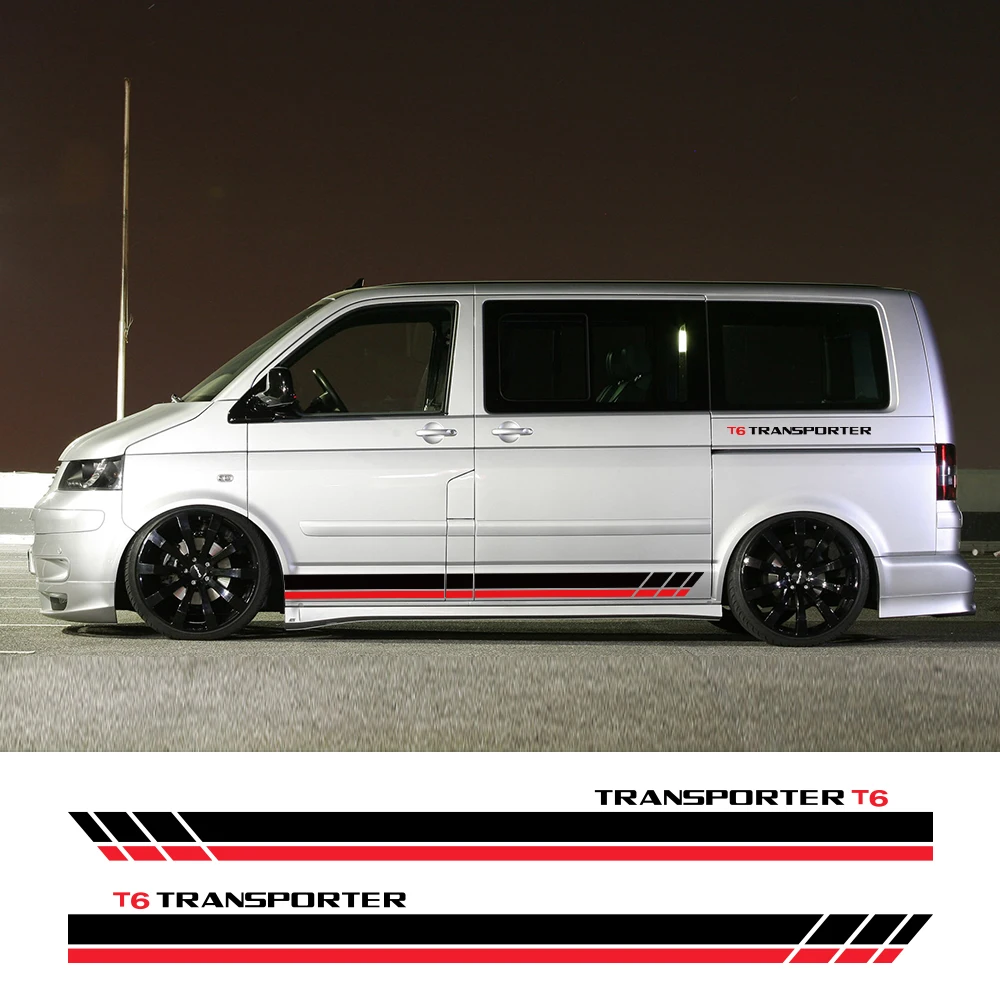 Car Door Side Stickers For Volkswagen VW Transporter T6 4Motion Camper ...