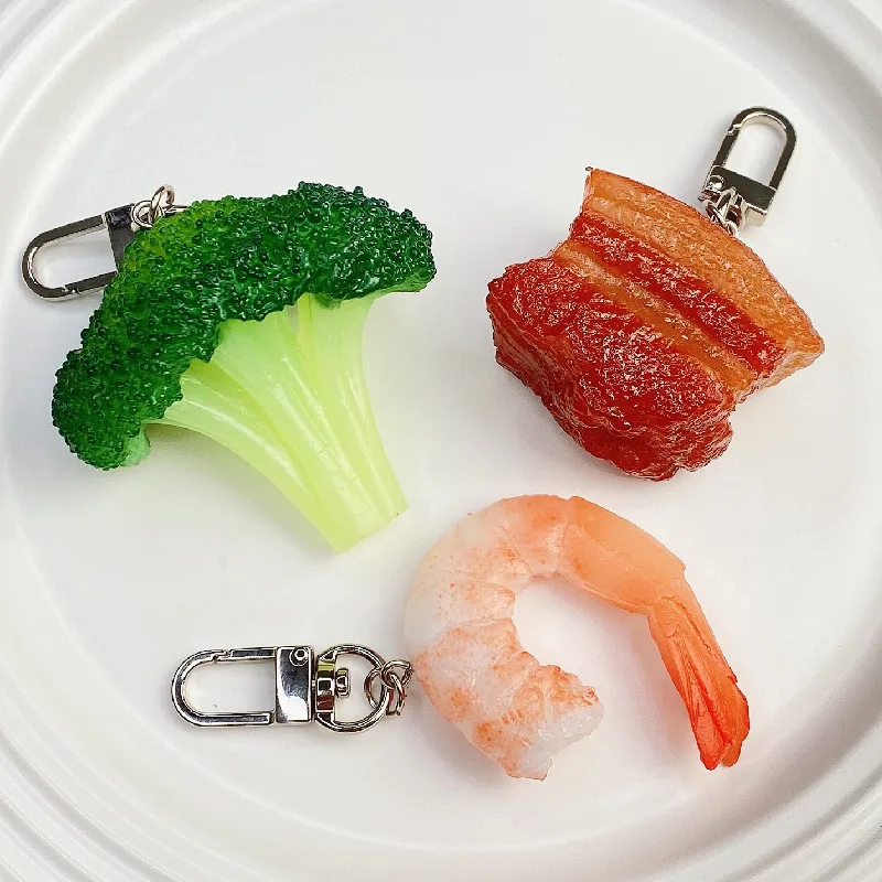 Simulation-Food-Keychain-Braised-Pork-Broccoli-Ribs-Key-Chain-Pvc ...