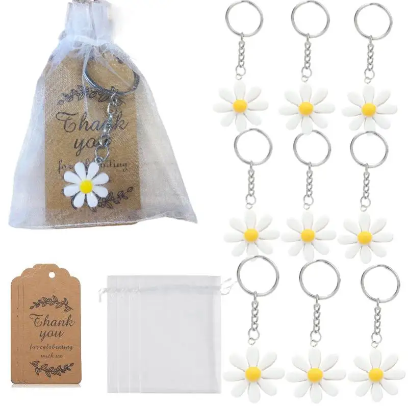 30pcs-Daisy-Party-Favors-Include-Daisy-Keychains-with-Organza-Bags ...