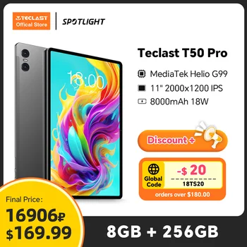Teclast-Tableta T50Pro de 11 pulgadas, dispositivo con Android 13, 8GB + 8GB de RAM, 2000 GB de ...