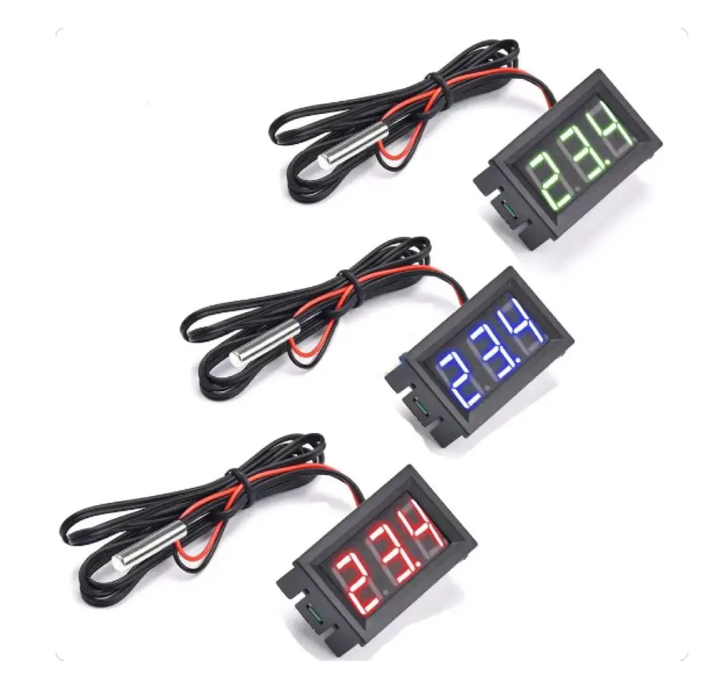 DC4-30V Mini Digital LED Thermometer for Car Temperature Monitor Panel ...