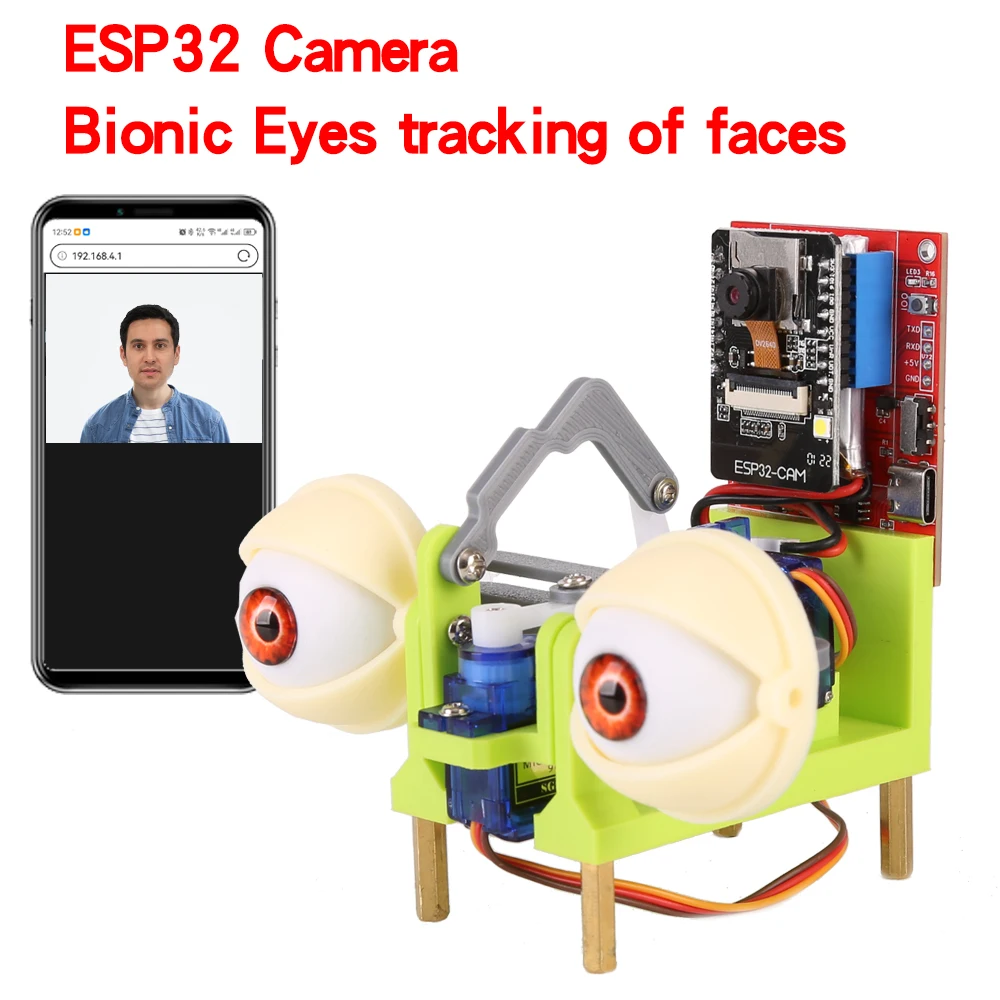 WatchEye-ESP32-Camera-Bionic-Eyes-Tracking-of-Faces-Camera-Face-Tracking-ESP32CAM-Eye-Diy-Kit ...