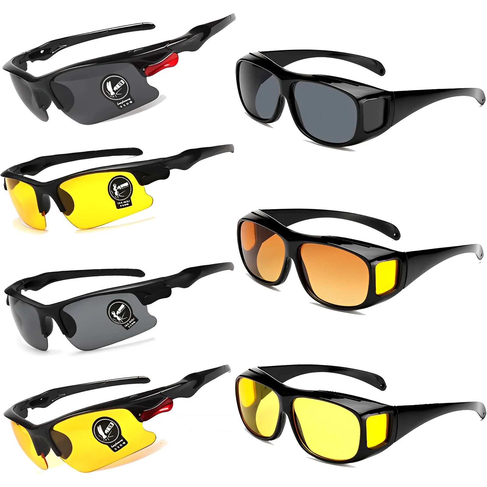 Motocycle Car Night Vision Goggles Universal Sunglasses Anti-glare ...