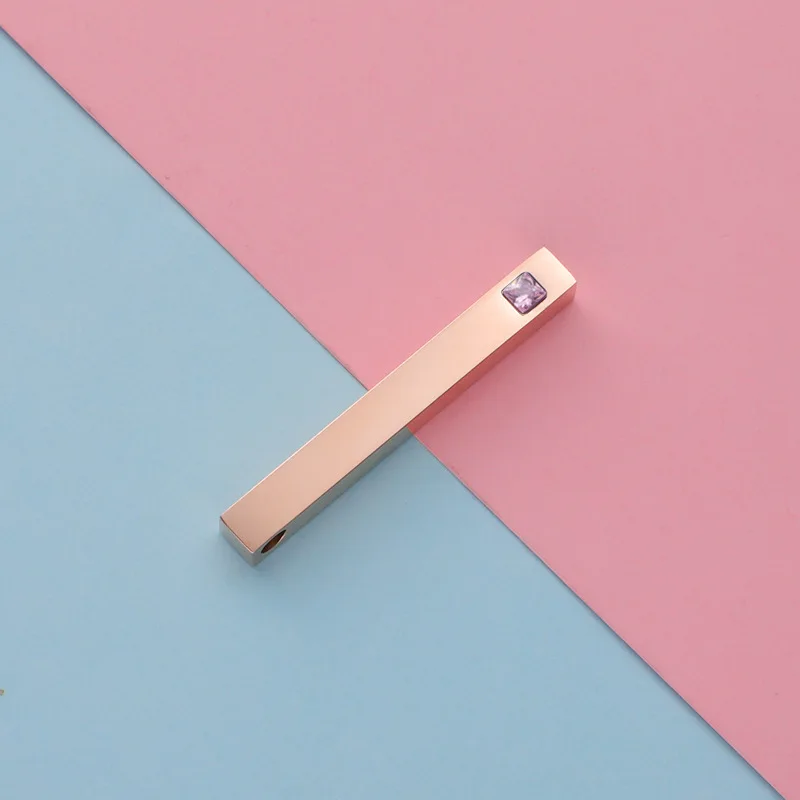 Stainless Steel Cuboid Rhinestone Encrusted Jewelry Accessories DIY ...