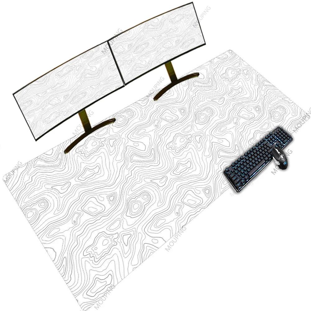 White Desk Mat Large 120x60 Gaming Xxxl Mouse Pad RGB Led Carpet Black ...