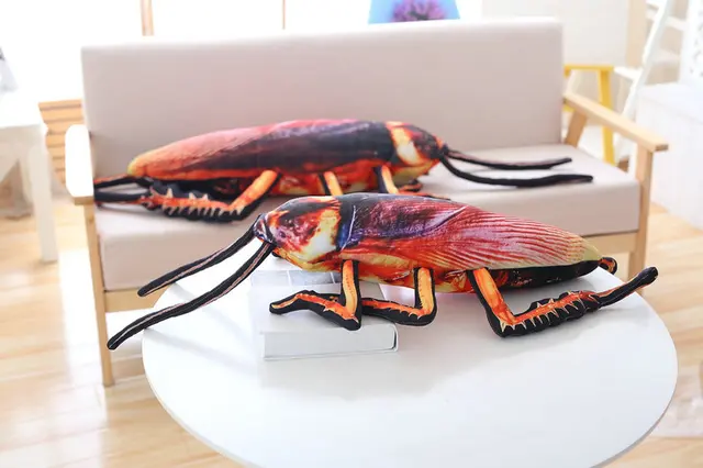 55-120cm New Creative Big Simulation 3D Cockroach Plush Toy, 45% OFF