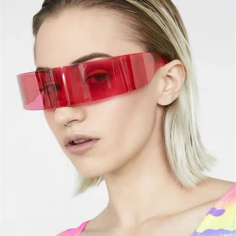 Punk Sunglasses Vintage Funny Futuristic Wrap Around Costume Colorful ...