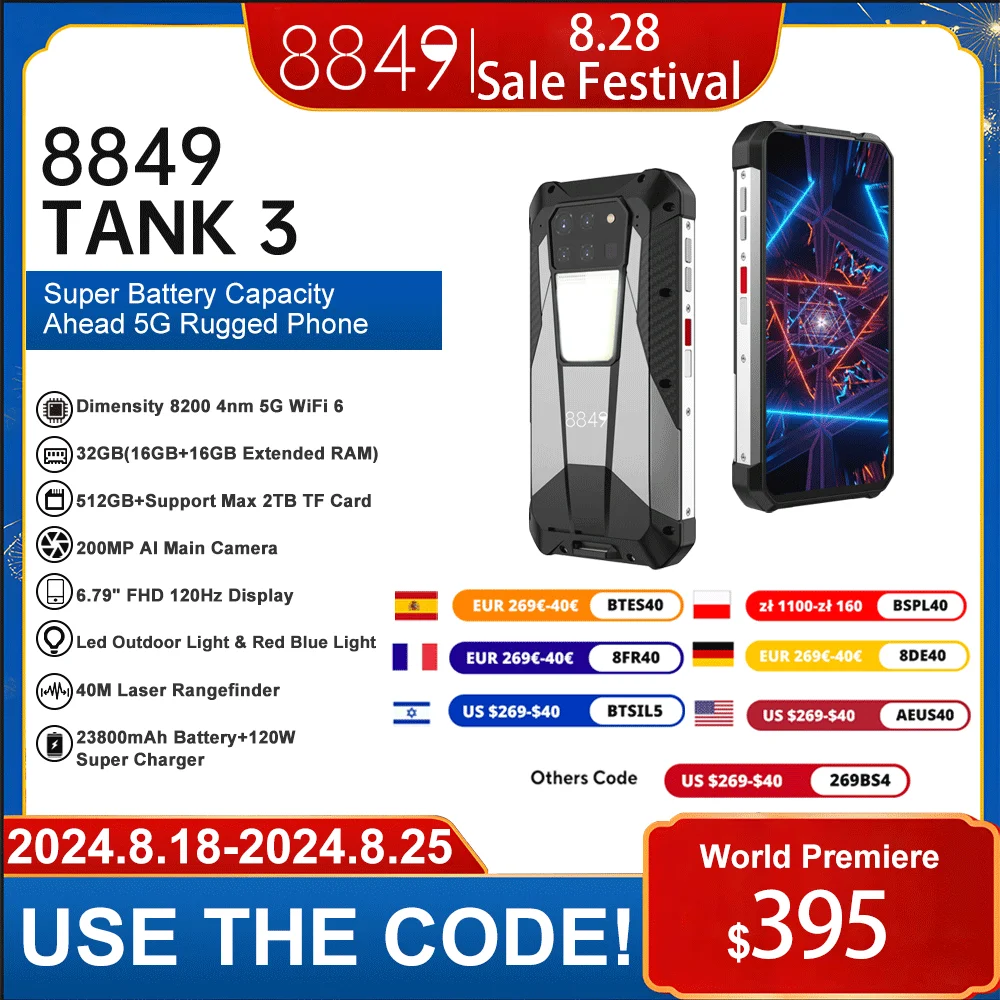 8849-Tank-3-Rugged-Smartphone-32GB-512GB-23800mAh-120W-Charger ...