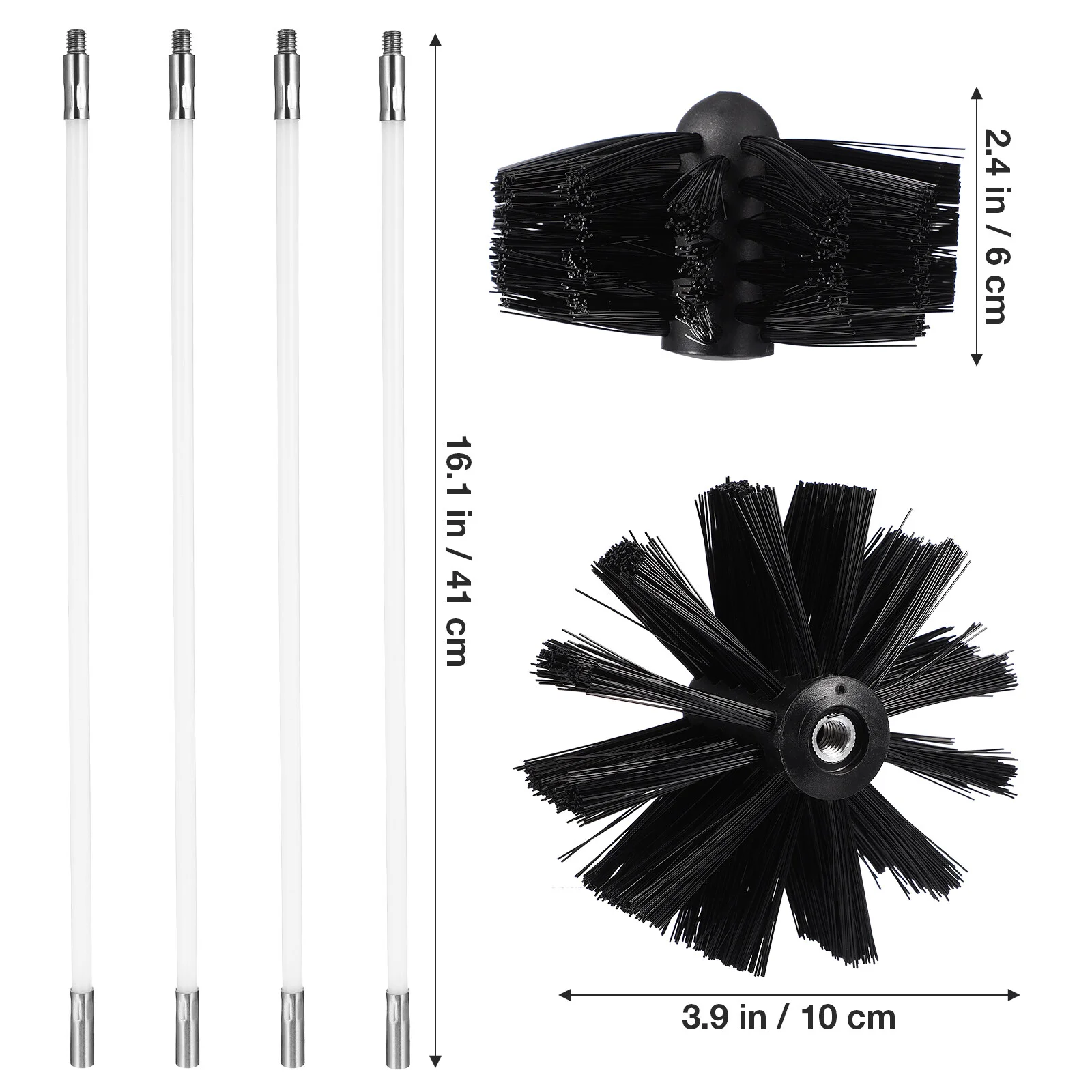 Nylon Kémény Kefe Tisztító Kefék Porszívók Szárító Szellőzőkészlet ...
