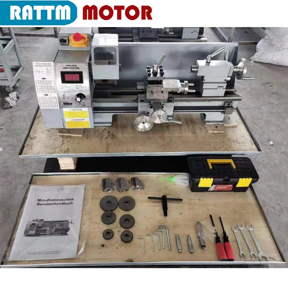 EU-Stock-Horizontal-750W-CD-210V-mini-lathe-wood-Metal-woodworking ...