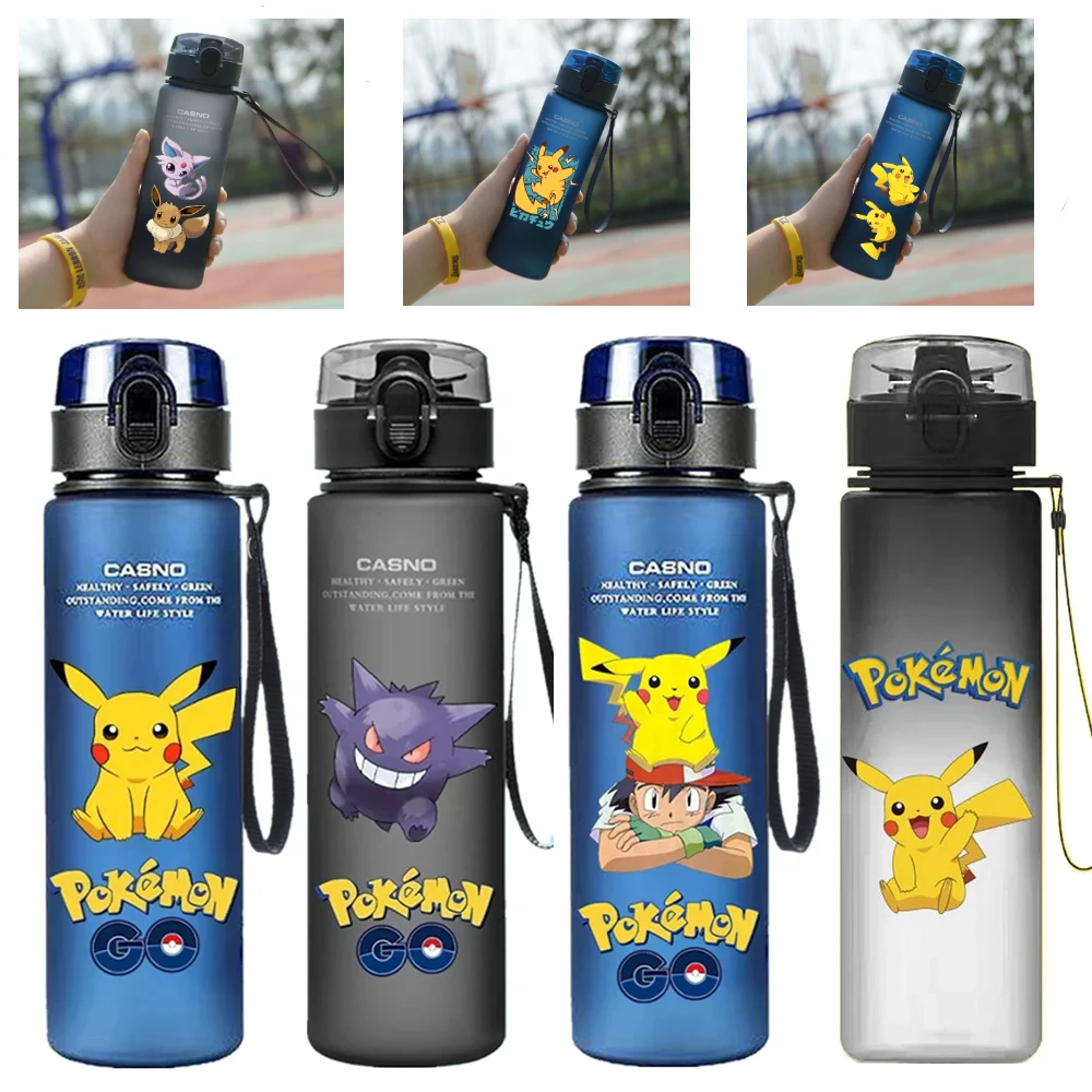 Pokemon-560ML-Water-Cup-Children-Portable-Plastic-Cartoon-Kawai-Pikachu ...
