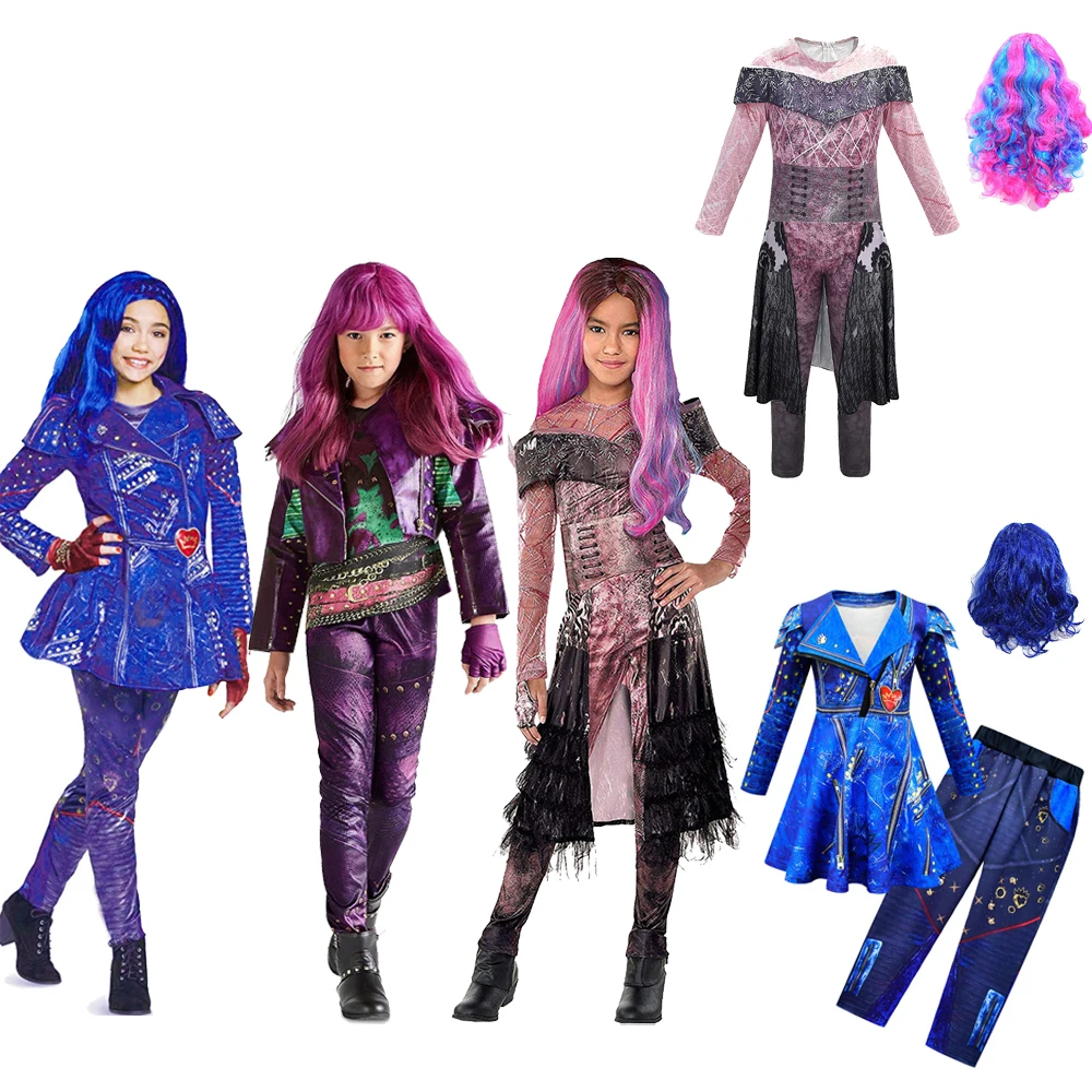 Kids-Descendants-3-Costume-for-Girls-Evie-Mal-Cosplay-Costume-Child ...