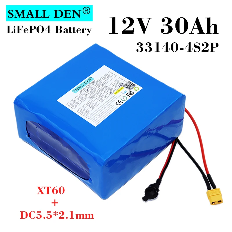 NEW 12.8V 30Ah 33140 Lifepo4 battery pack 4S2P High capacity With30A ...