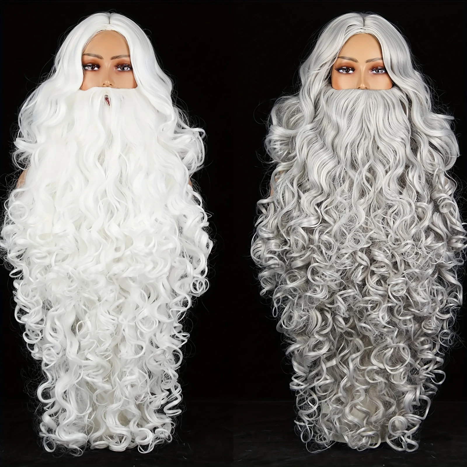 Peruca-cosplay-barba-de-Papai-Noel-para-homens-e-mulheres-cabelo-curto ...