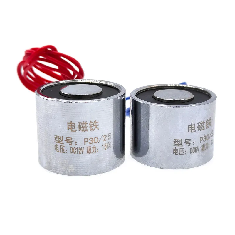 30-25mm-Solenoid-Electromagnet-P30-25-Holding-Electric-Magnet-Lifting ...